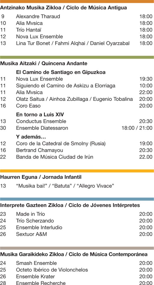Coralea.com » 71 Quincena Musical de Donostia-San Sebastian