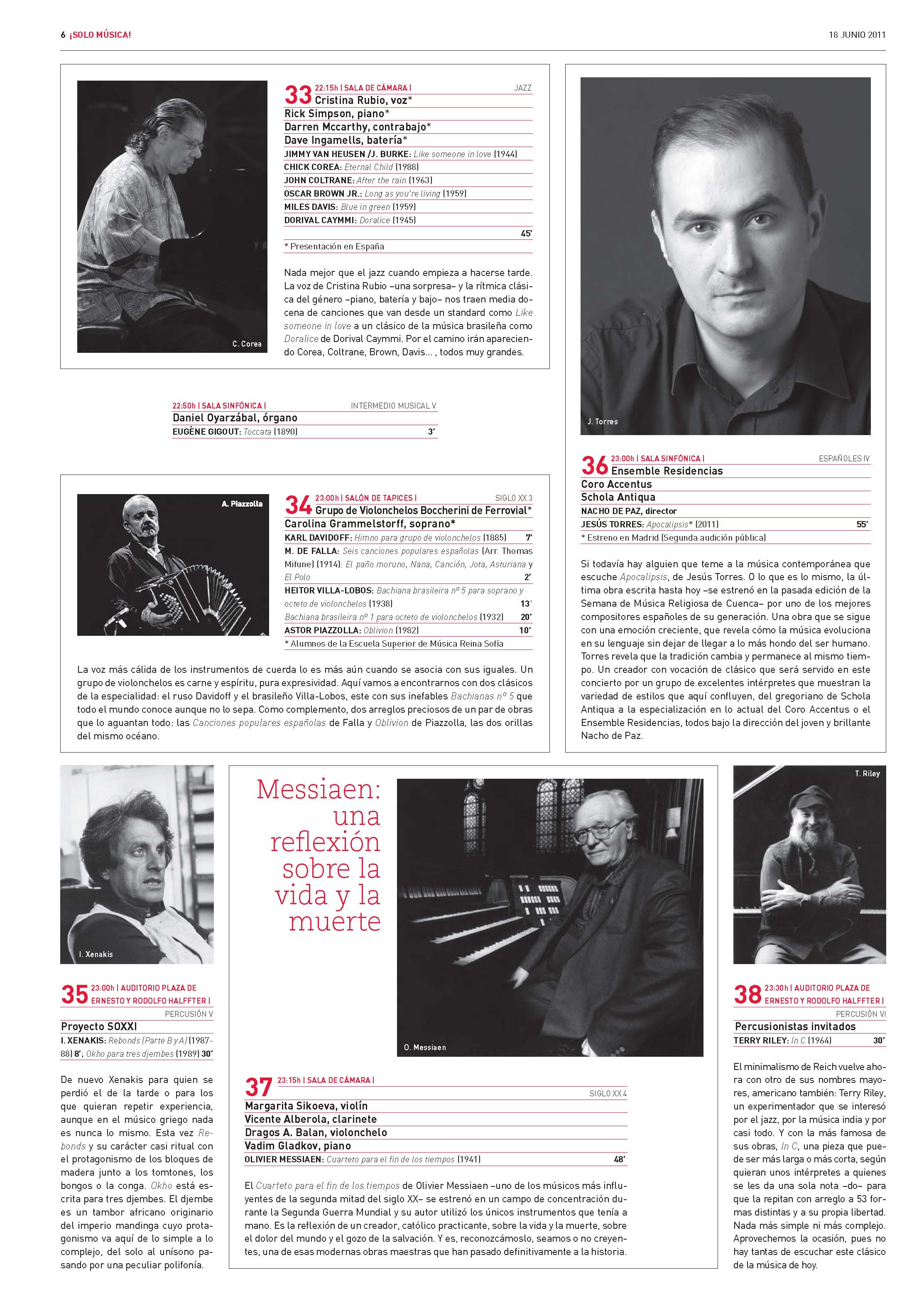Coralea.com » Sábado 18 de junio: ¡Solo Música! en el Auditorio Nacional